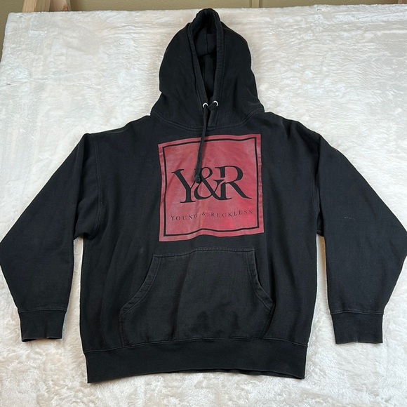Young & Reckless | Shirts | Young Reckless Black And Red Hoodie ...